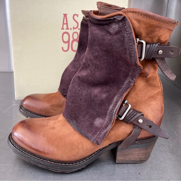 AS98 | Shoes | As98 Connor Boots In Cognacaubergine Leather New In Box ...